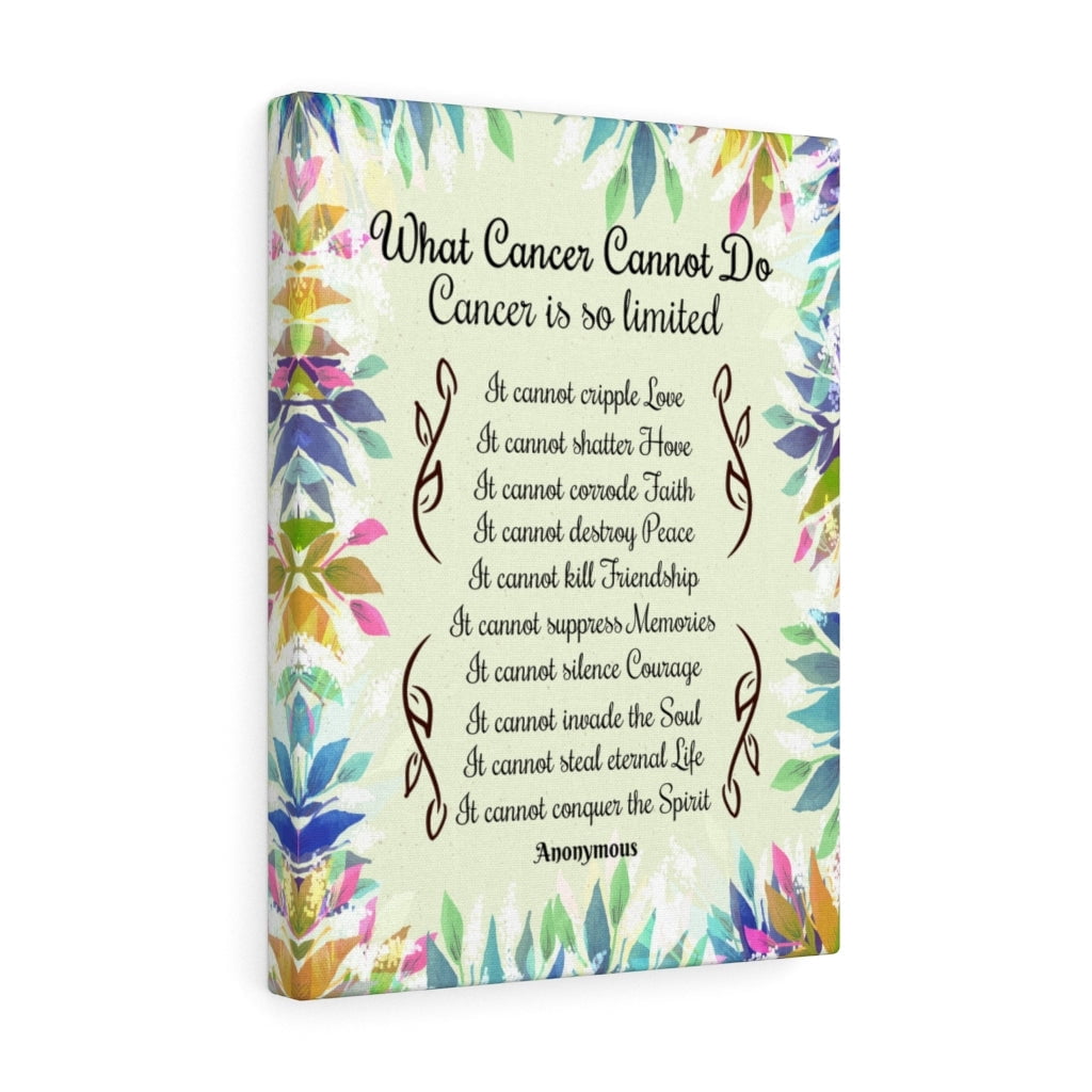 Cancer Survivor Wall Art What Cancer Cannot Do Inspirational Cancer ...
