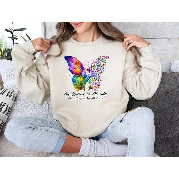 Cancer Sweatshirt, Cancer Fighter Shirt, Cancer Survivor Sweatshirt ...