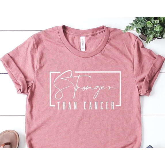 Cancer T Shirt Stronger Than Cancer Cancer Survivor TShirt Breast ...