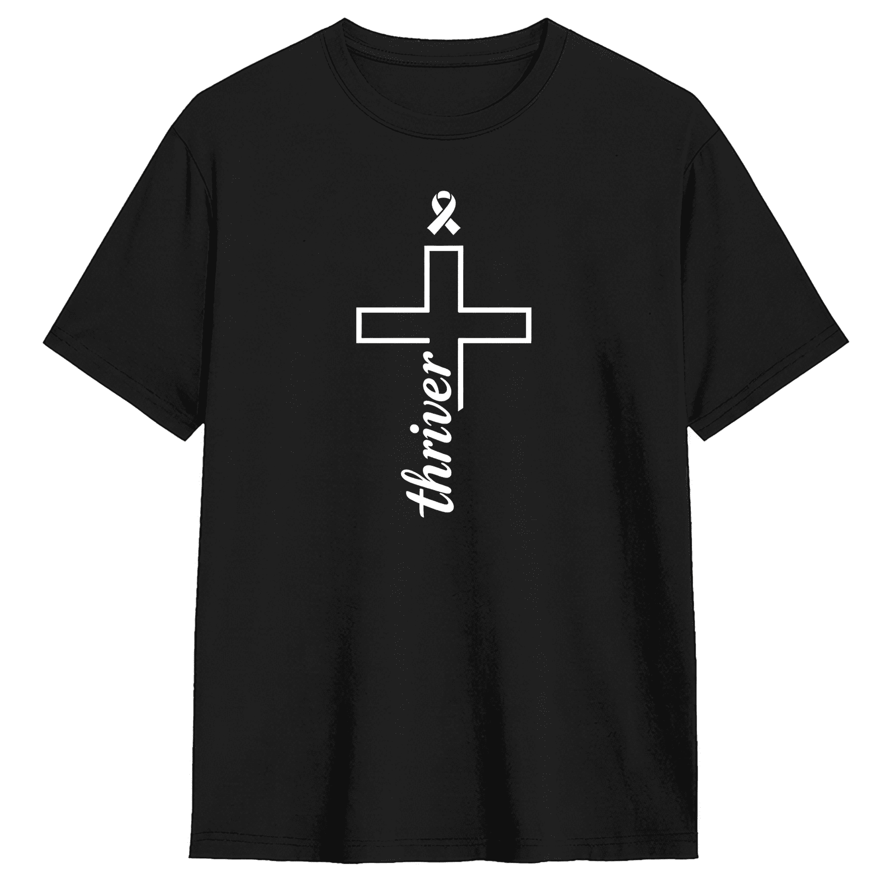 Cancer Thriver Cross Cool Graphic Tee for Men and Women, Fun Gift ...