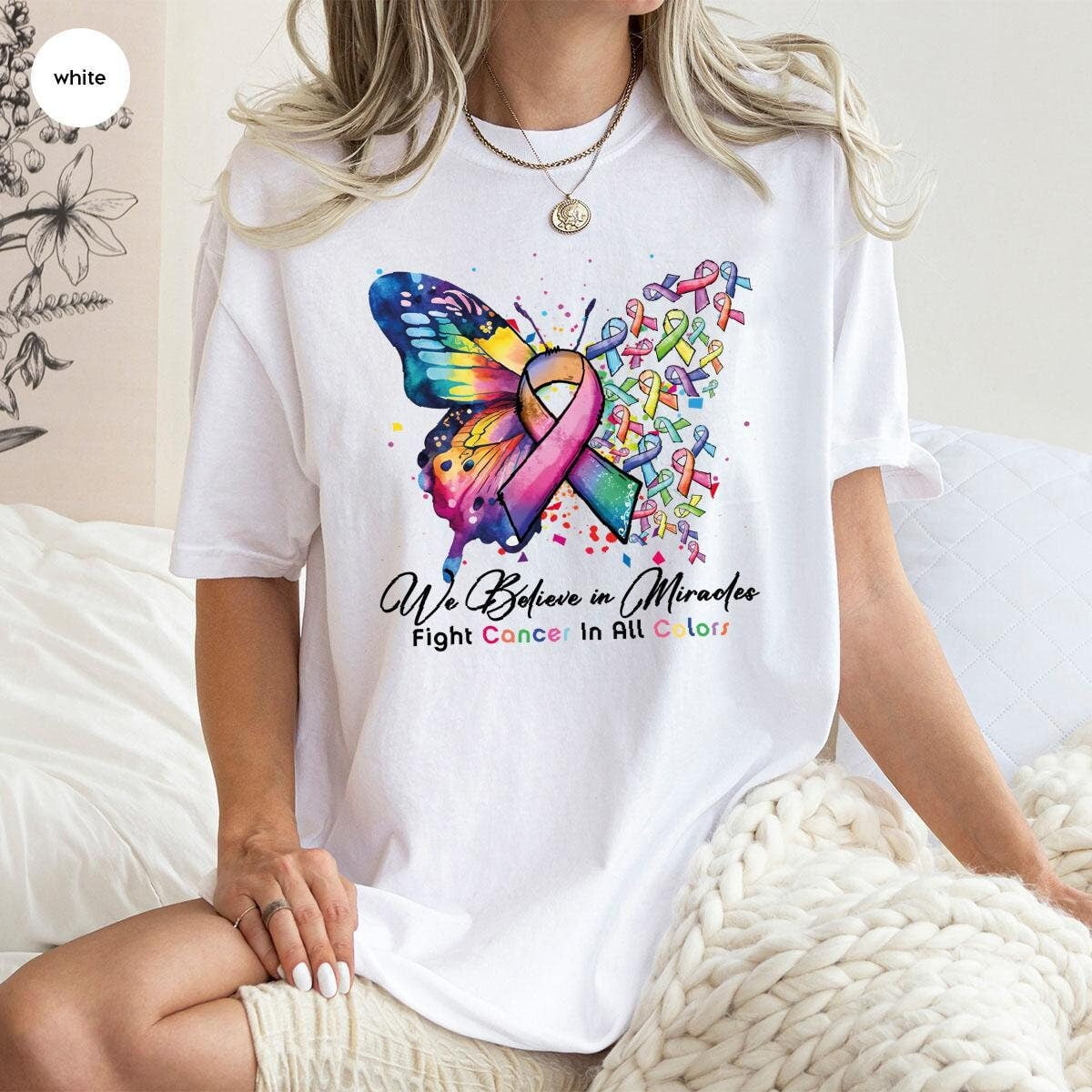 Cancer Warrior Gift, Cancer Survivor Outfit, Family Support T-Shirt ...
