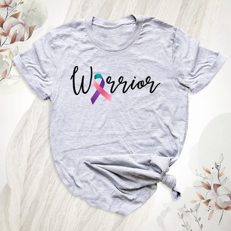 Cancer Warrior Support Squad Shirts, Breast Cancer Survivor Shirt ...