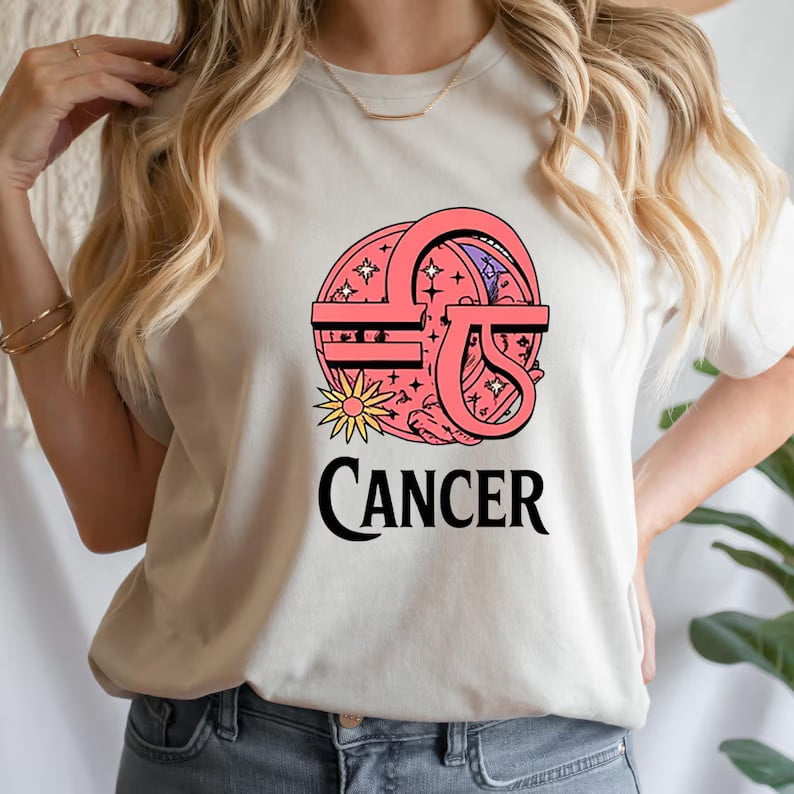 Cancer Zodiac Birthday Astrology Sign Soft Top T-Shirt - Walmart.com