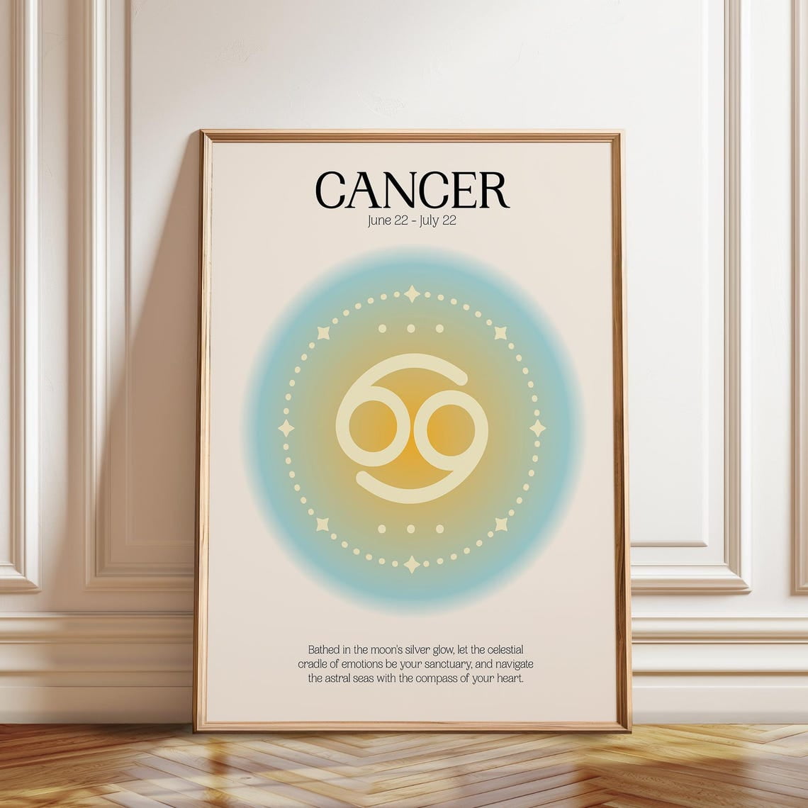 Cancer Zodiac Poster - Astral Manifestation Wall Decor - Constellation ...
