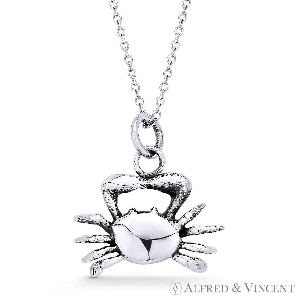 Cancer Zodiac Sign Astrology 21x21mm (0.8x0.8in) Pendant & Cable Chain ...