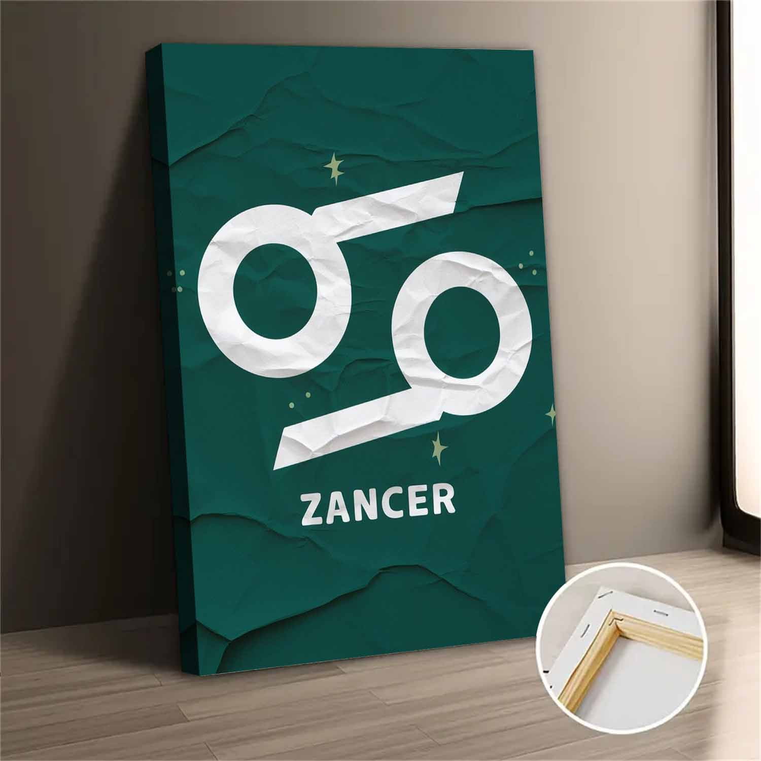 Cancer Zodiac Sign Canvas Wall Art Print for Bedroom Decor - Walmart.com