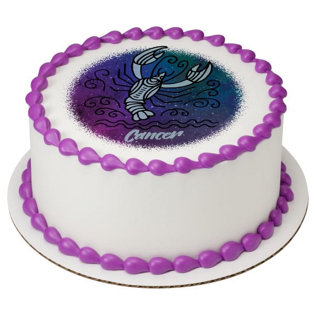 Cancer Zodiac Sign PhotoCake® Edible Cake Topper Icing Image for 6 Inch ...