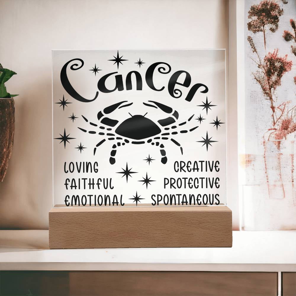 Cancer Zodiac Sign Positive Traits | Acrylic Square Plaque - Walmart.com
