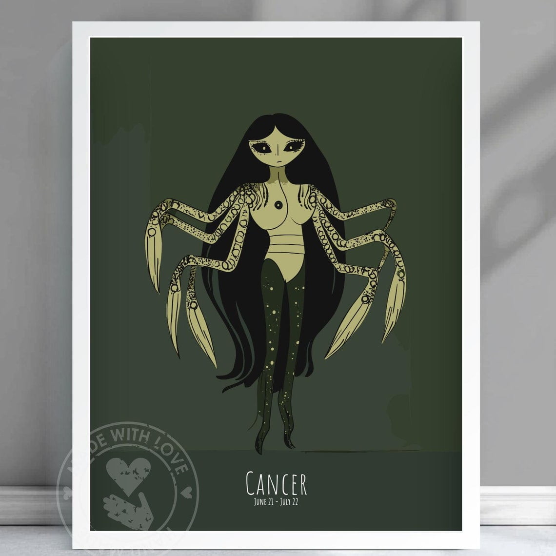 Cancer Zodiac Sign Poster, Cancer Horoscope Sign, Cancer Star Sign ...