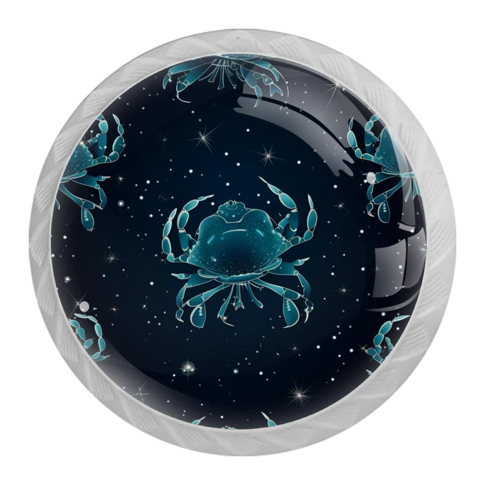 Cancer Zodiac Sign Scorpion Blue Print Custom Drawer Knobs - Cabinet ...