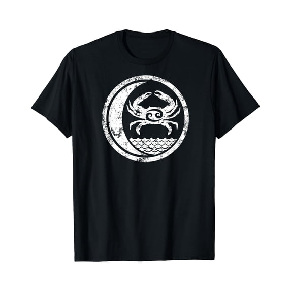 Cancer Zodiac (water, crab & moon) T-Shirt - Walmart.com