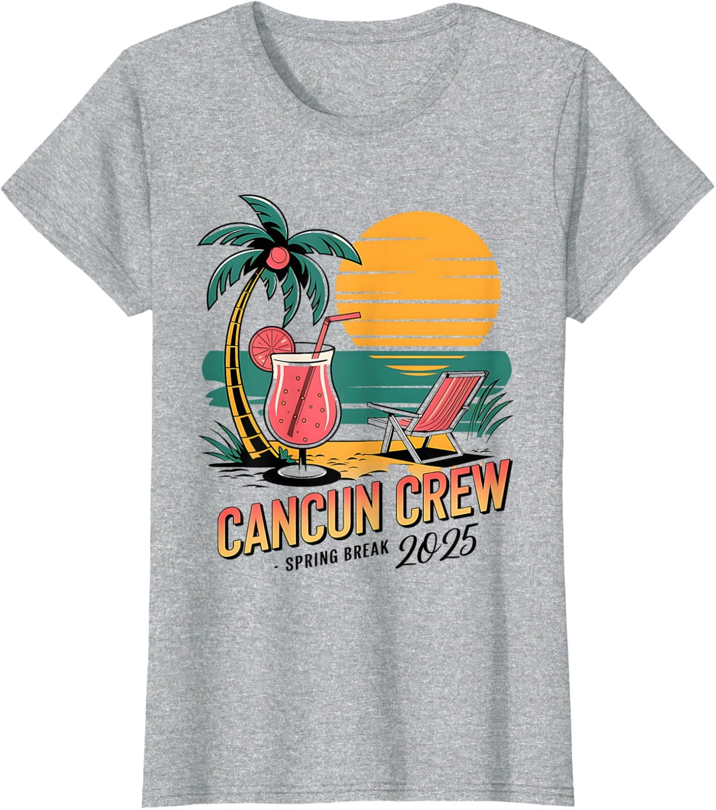 Cancun Crew 2025 Spring Break Group Adventure Ladies' Crewneck T-Shirt ...