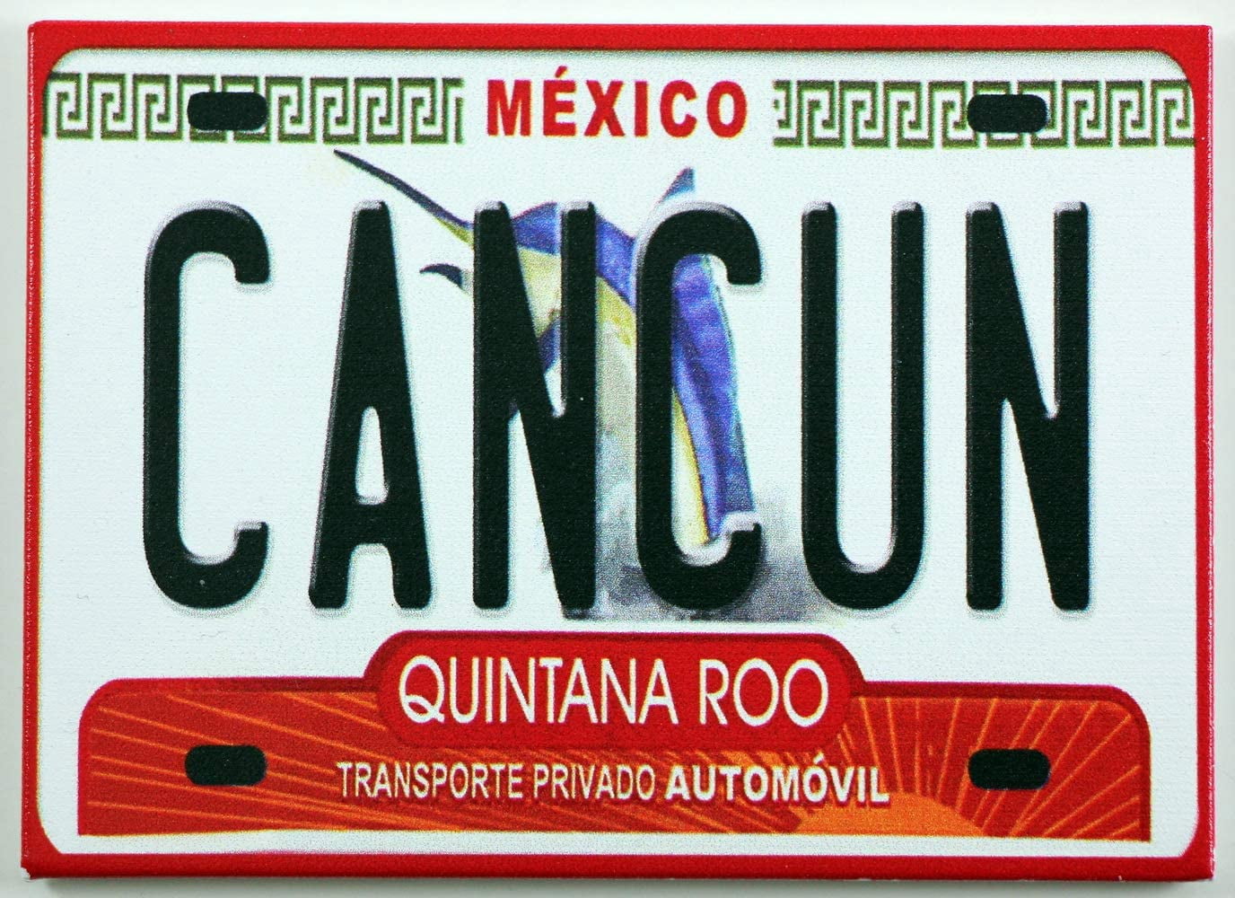 Cancun Mexico License Plate Fridge Collector's Souvenir Magnet 2.5" X 3 ...
