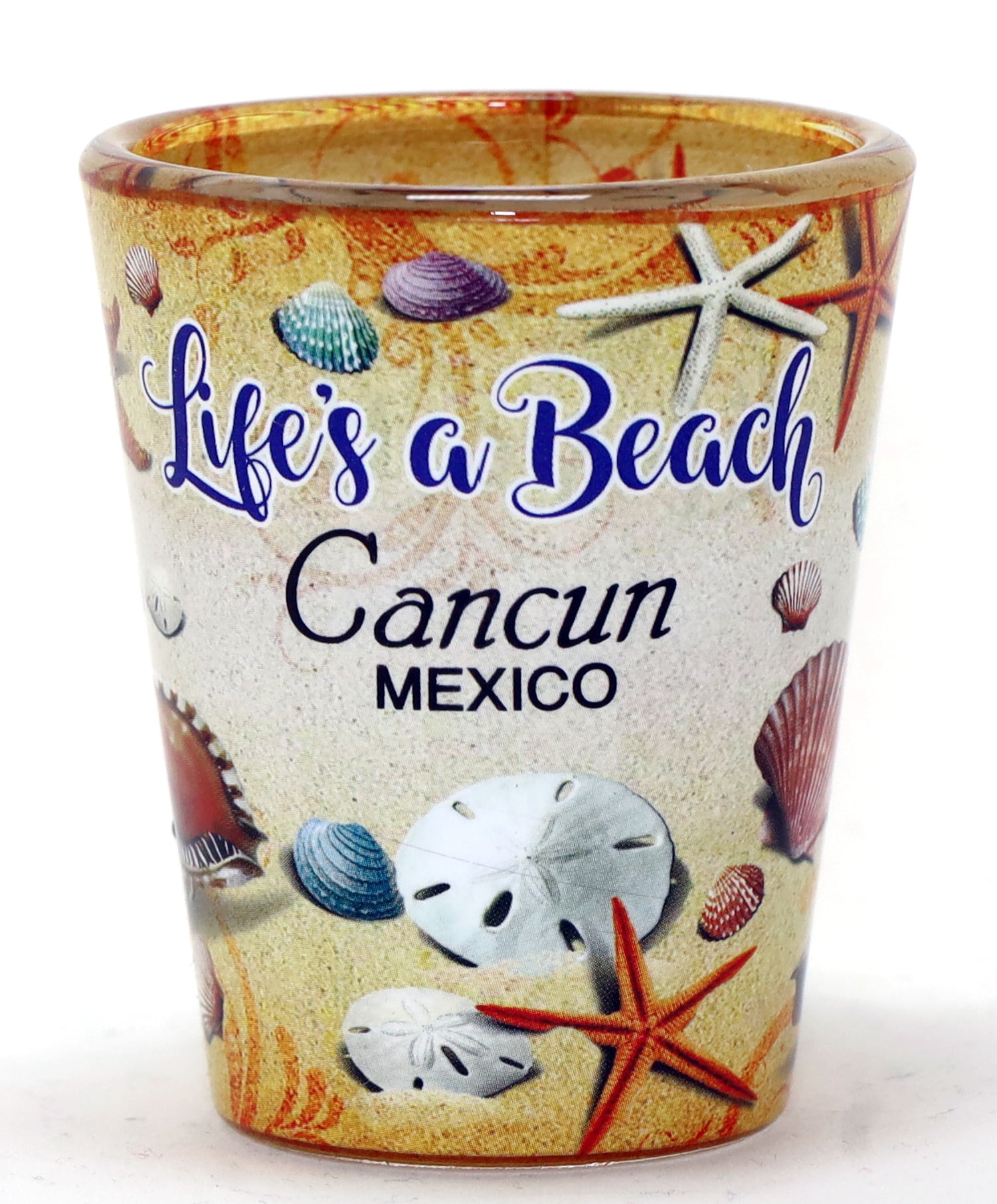Cancun Mexico Life's A Beach Shells In and Out Shot Glass - Walmart.com