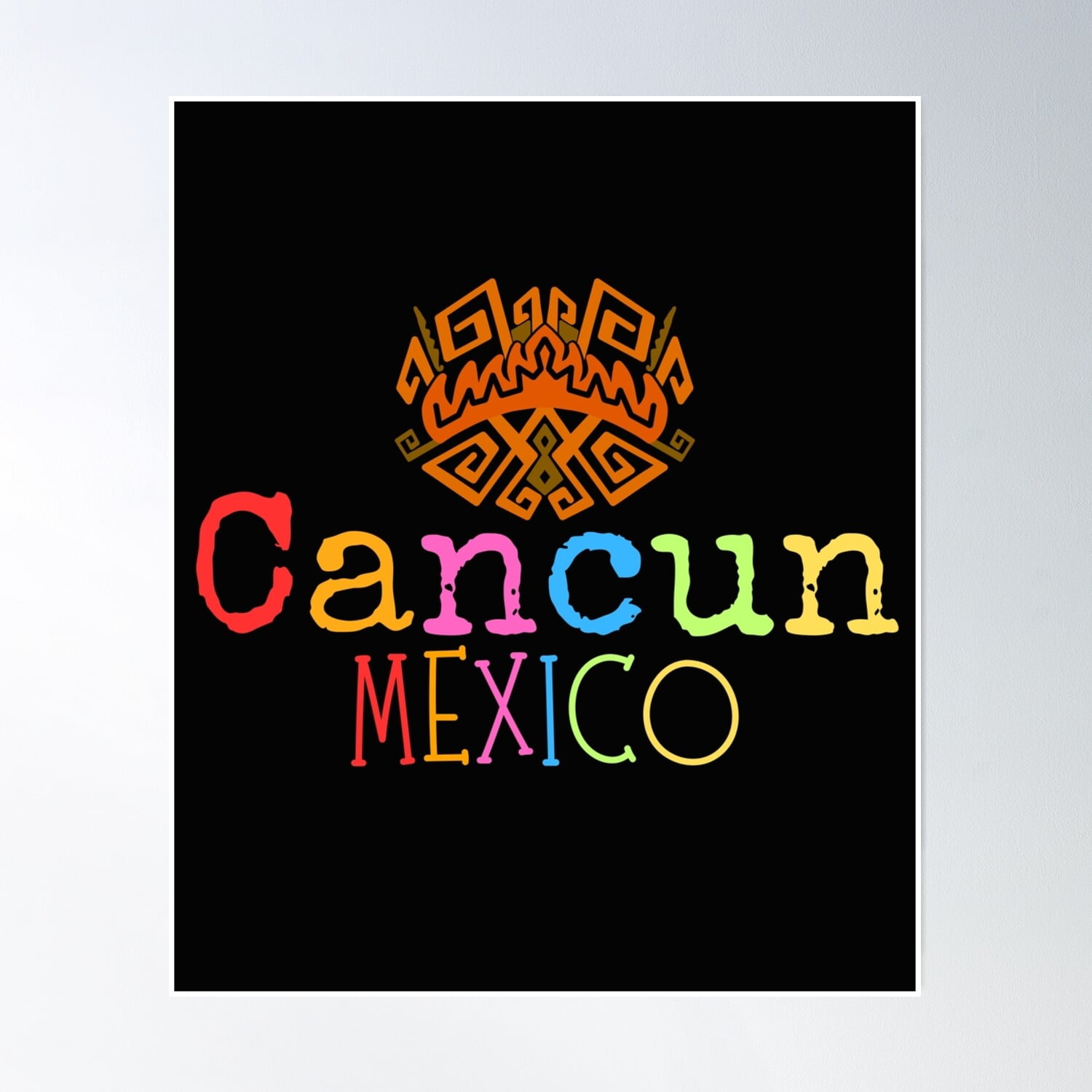 Cancun Mexico Spring Break Colorful Design Poster Wall Art, Modern Wall ...