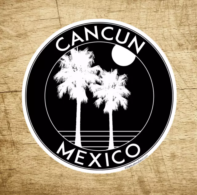 Cancun Mexico Sticker Decal Sticker Tropical Beach Souvenir Palm Trees ...