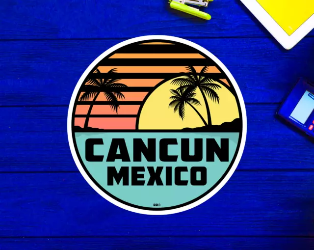 Cancun Mexico Sticker Decal Sticker Tropical Phone Decal Water Bottle ...