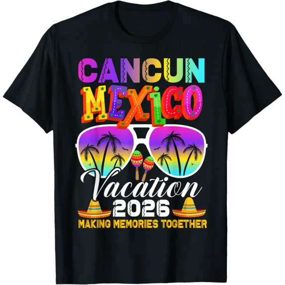 Cancun Mexico Vacation Beach Trip Group Squad Colorful T-Shirt ...