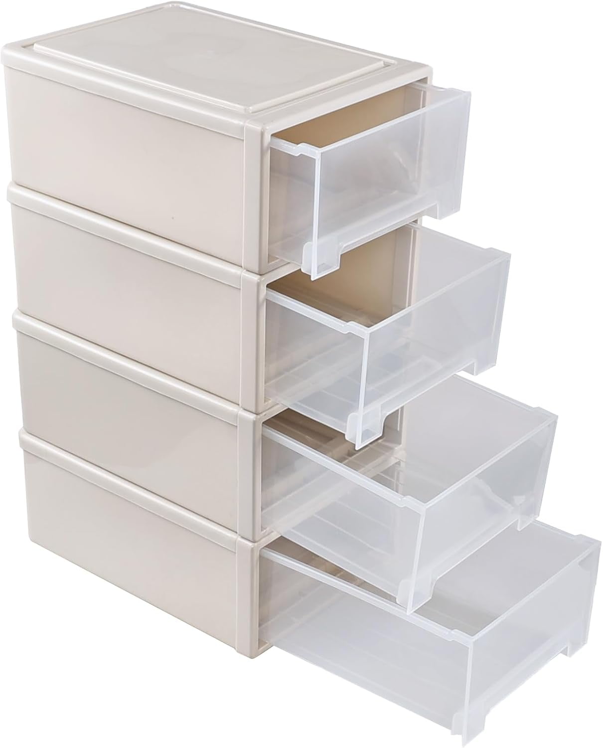 Cand 17.8 Quart Plastic Stacking Storage Drawers, Stackable Drawers ...