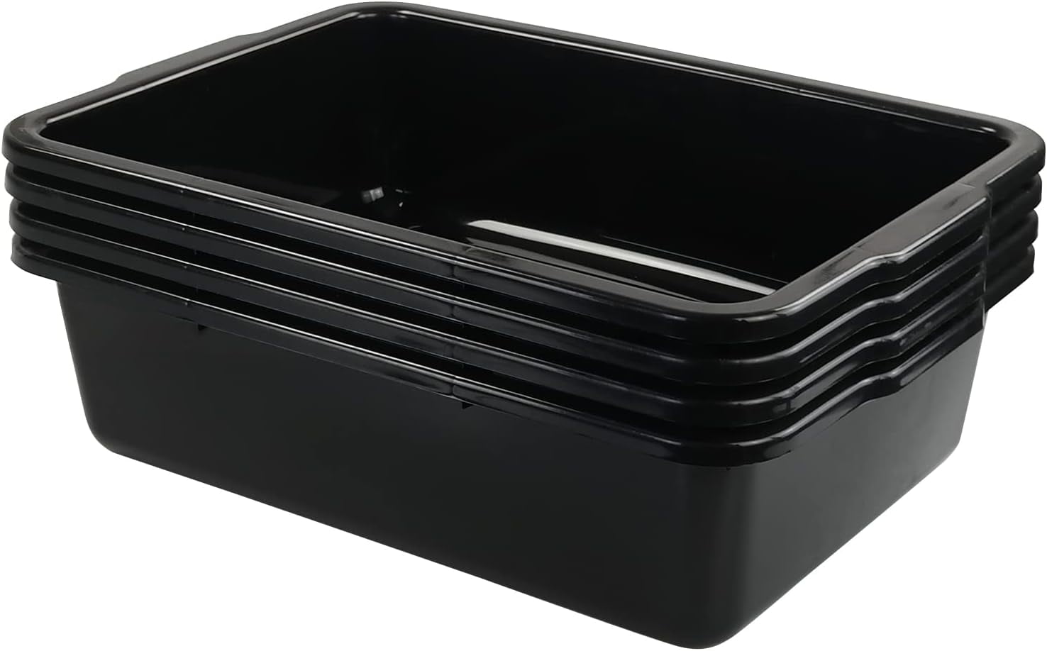 Cand 4 Pack 32 L Commercial Bus Tubs, Large Rectangle Dish Tub ...