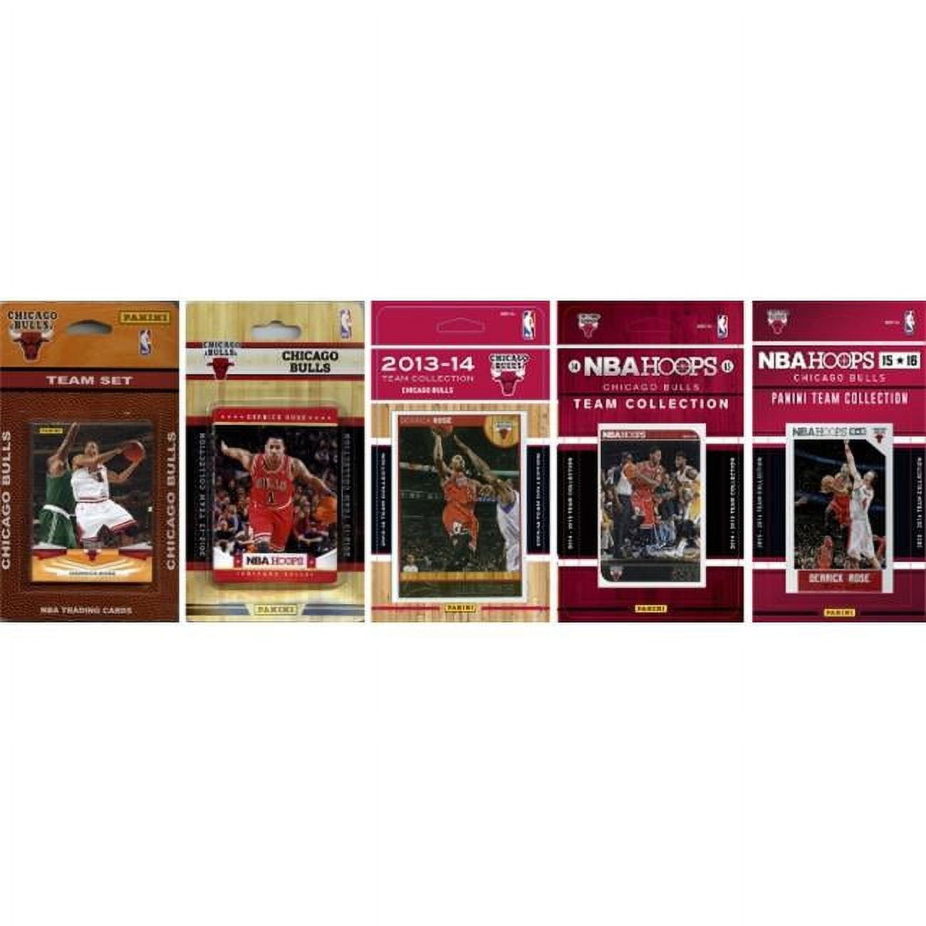 CandICollectables BULLS515TS NBA Chicago Bulls 5 Different Licensed ...