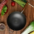 Canddidliike 12.59 inch Carbon Steel Wok Pan, Woks and Stir Fry Pans ...