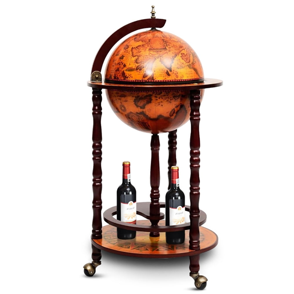 Canddidliike 16th Century Wood Globe Wine Bar Stand, Globe Wine Bar ...