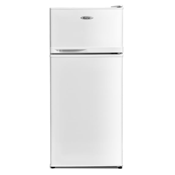 Canddidliike 2 Doors Cold-rolled Sheet Compact Refrigerator-White ...