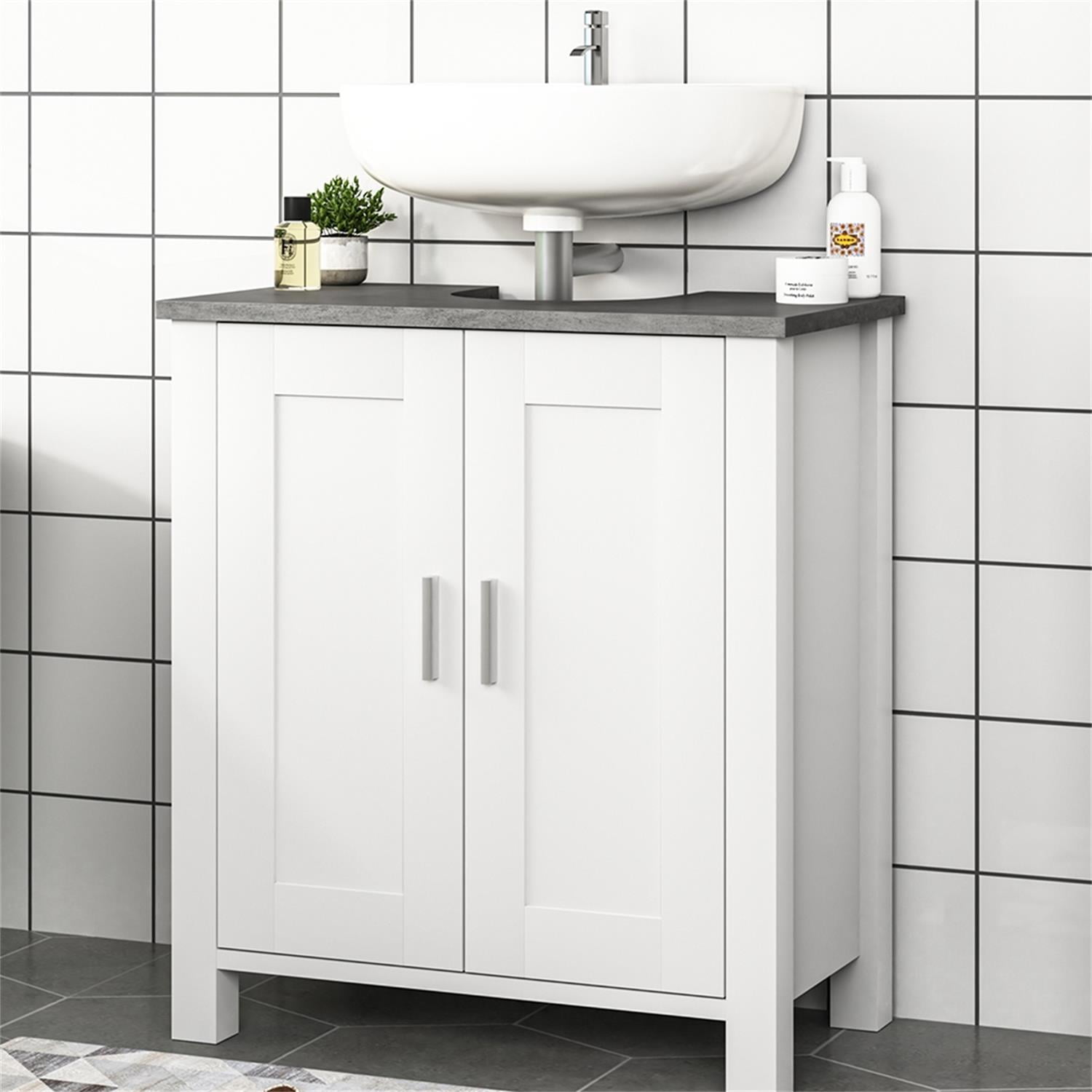 Canddidliike 2 Doors Wall Mounted Sink or Vessel Sink Under Sink ...