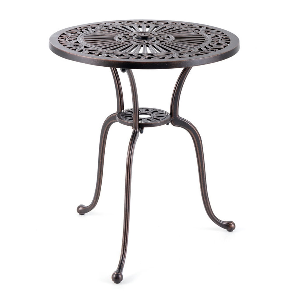 Canddidliike 24 Inch Round Outdoor Patio Dining Bistro Table with ...