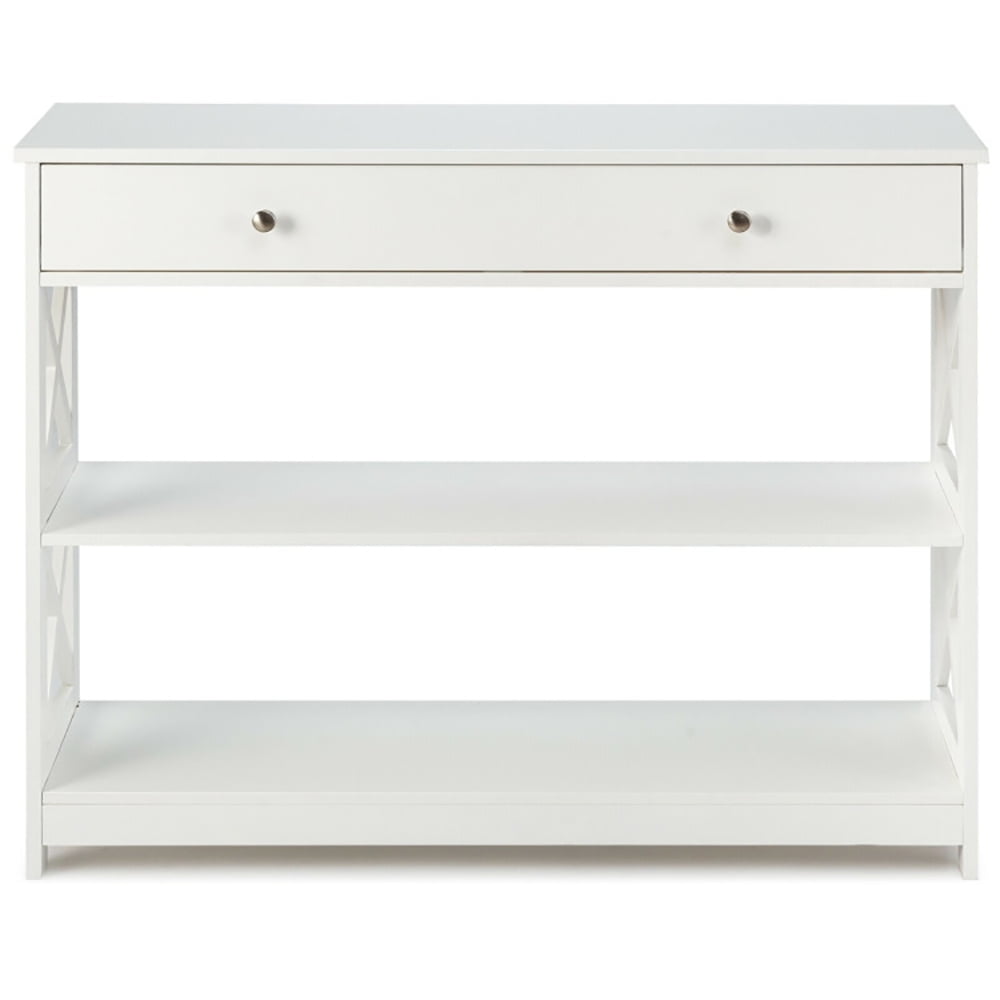 Canddidliike 3-Tier Console Table with Drawers for Living Room Entryway ...