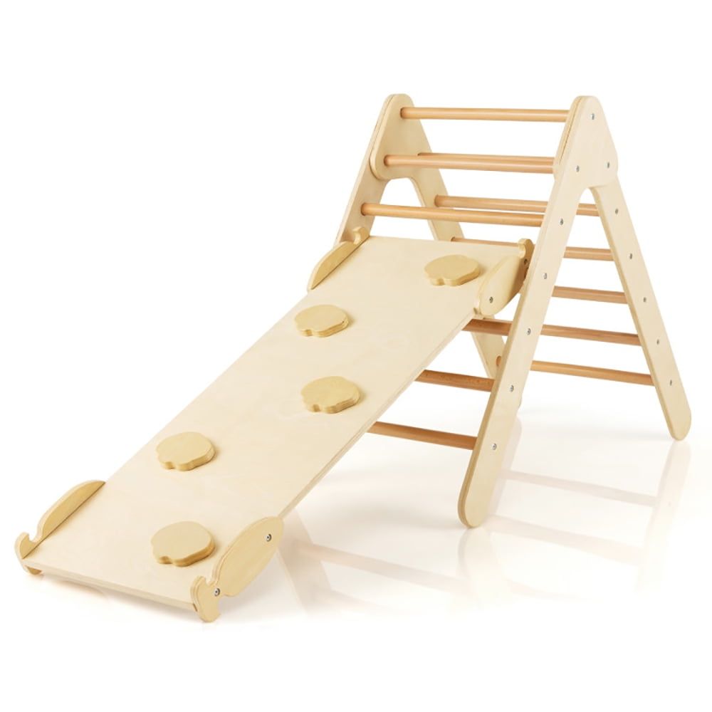 Canddidliike 3-in-1 Wooden Climbing Triangle Set Triangle Climber with ...