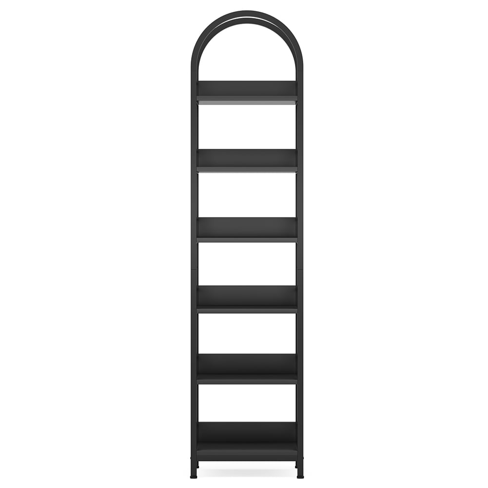 Canddidliike 6-Tier Bookshelf with Thick E1 Particleboard, 78.7" Narrow ...