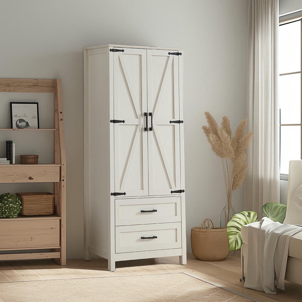 Canddidliike 64.6" Tall Farmhouse Kitchen Pantry with Adjustable ...