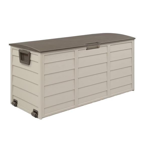 Canddidliike 75 Gallon Weather Storage Box on Wheel, Deck Bin Garden ...