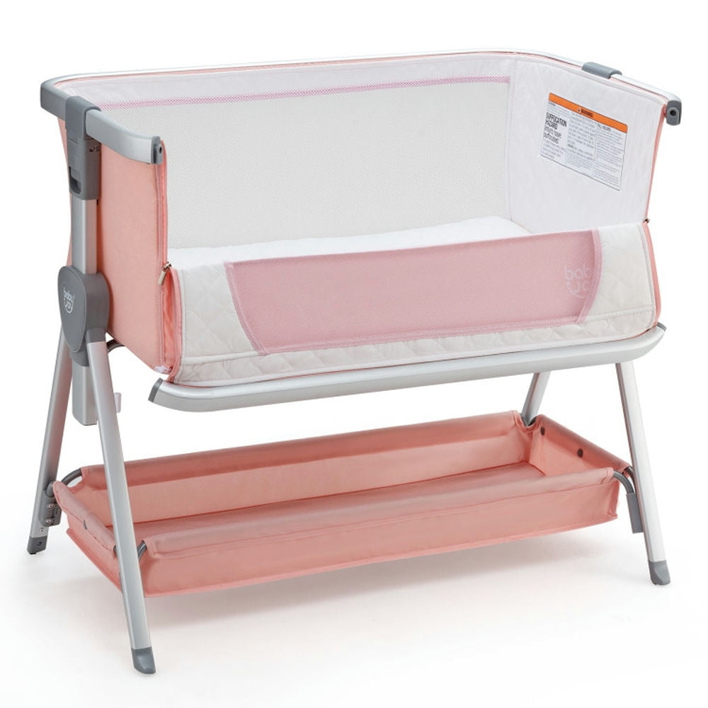 Canddidliike Baby Bed Side Crib Portable Adjustable Infant Travel ...