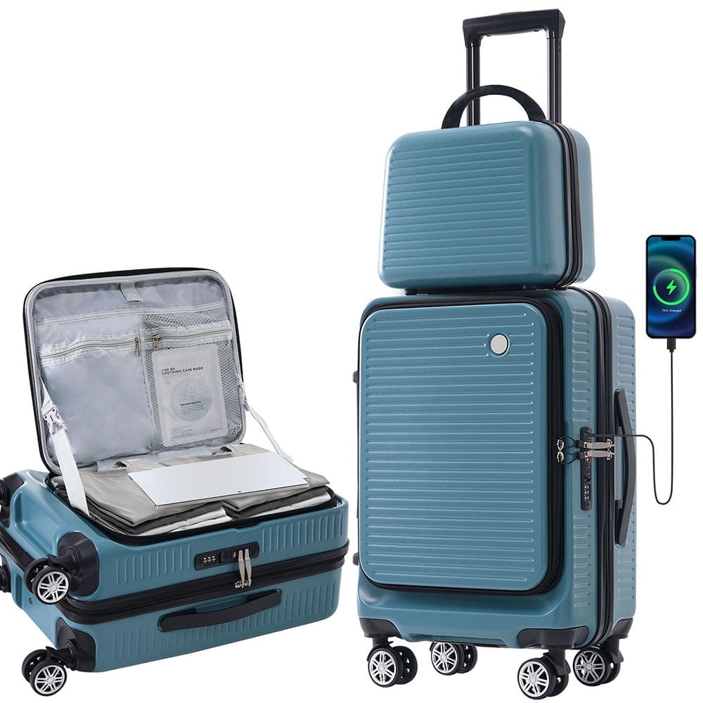 Canddidliike Carry-on Luggage 20 Inch Front Open Luggage Lightweight ...