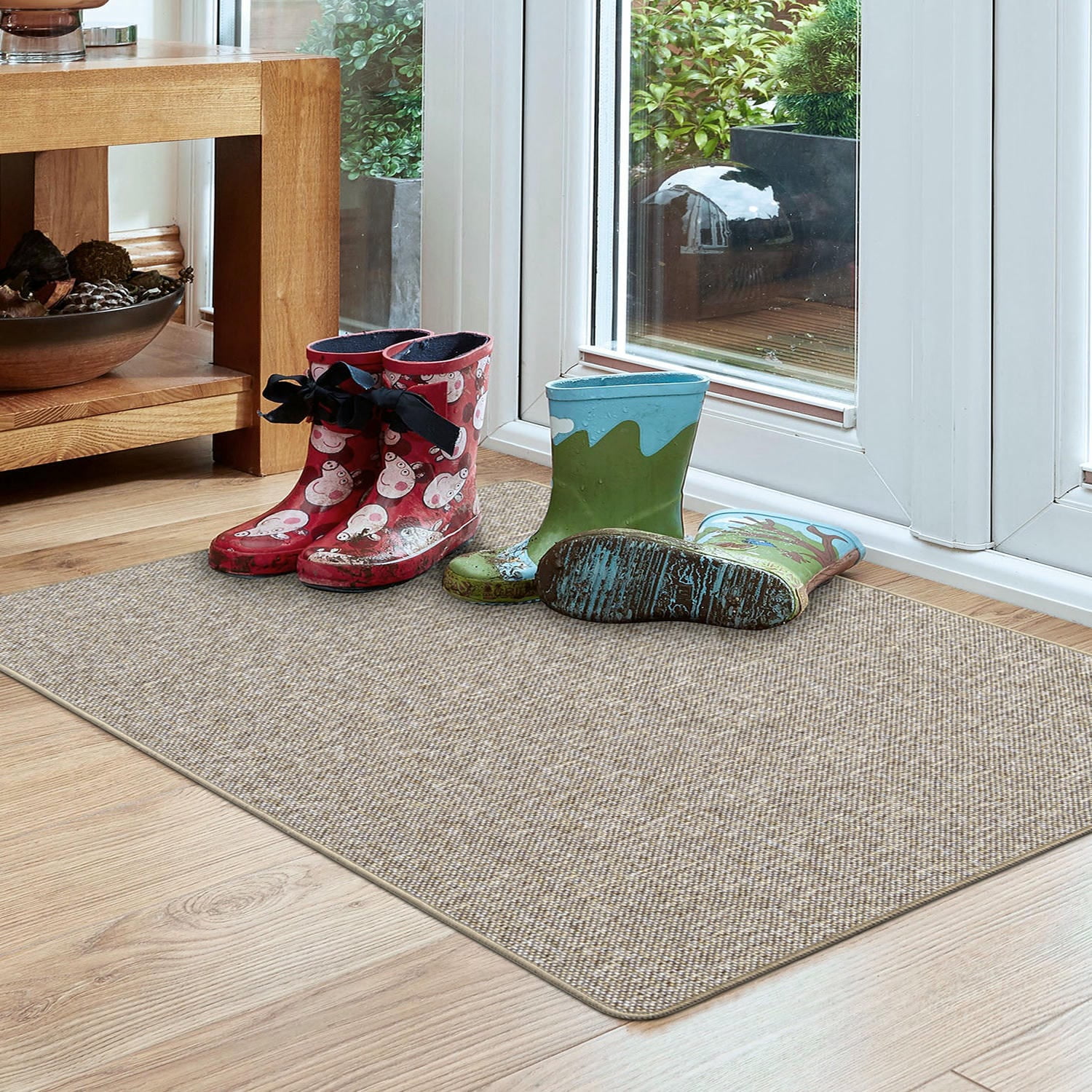Canddidliike Indoor Door Mat, 24"x36" Non Slip Rubber Backing Entrance ...