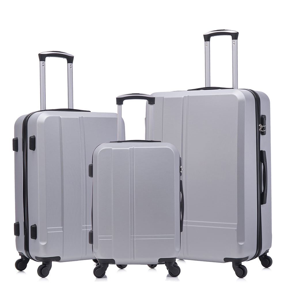 Canddidliike Luggage Set of 3 with Wheels, ABS Durable and Lightweight ...