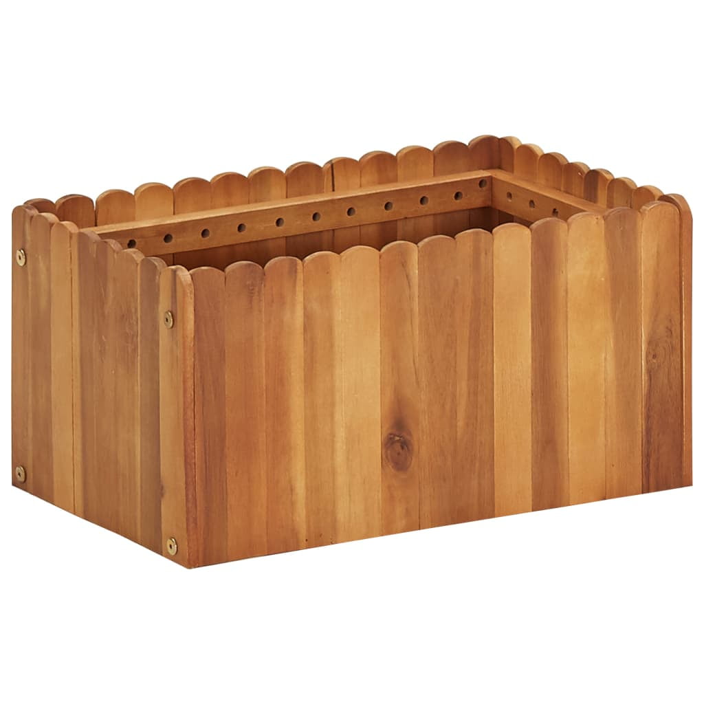 Canddidliike Outdoor Wooden Planter Box, Rustic Decorative Flowers Box ...