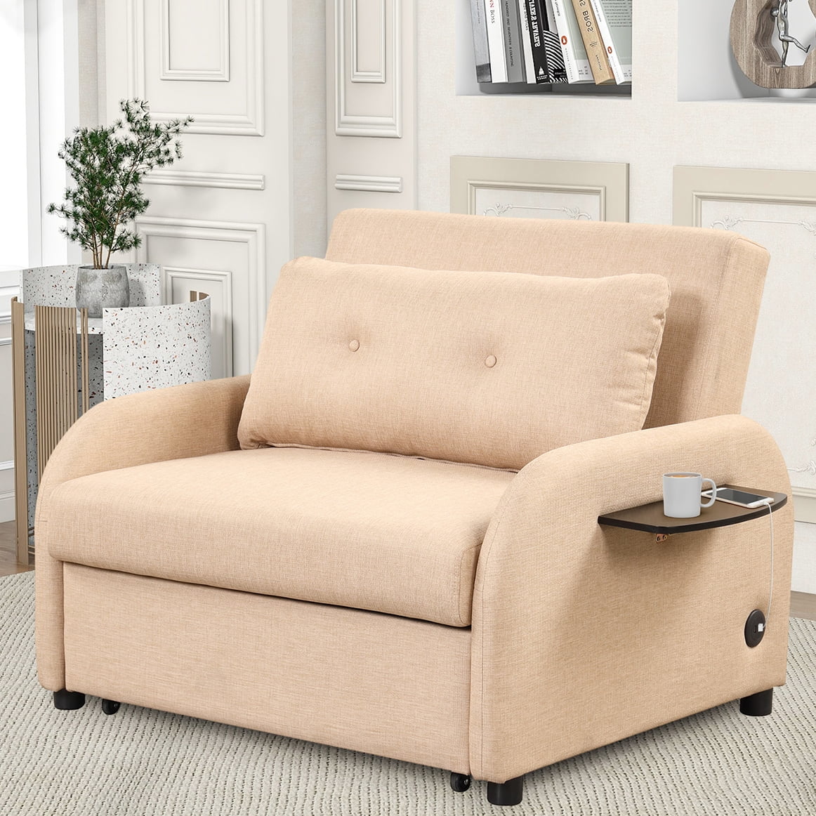 Canddidliike Pull Out Sofa Sleeper 3 in 1, Couch Sleeper with 2 Wing ...