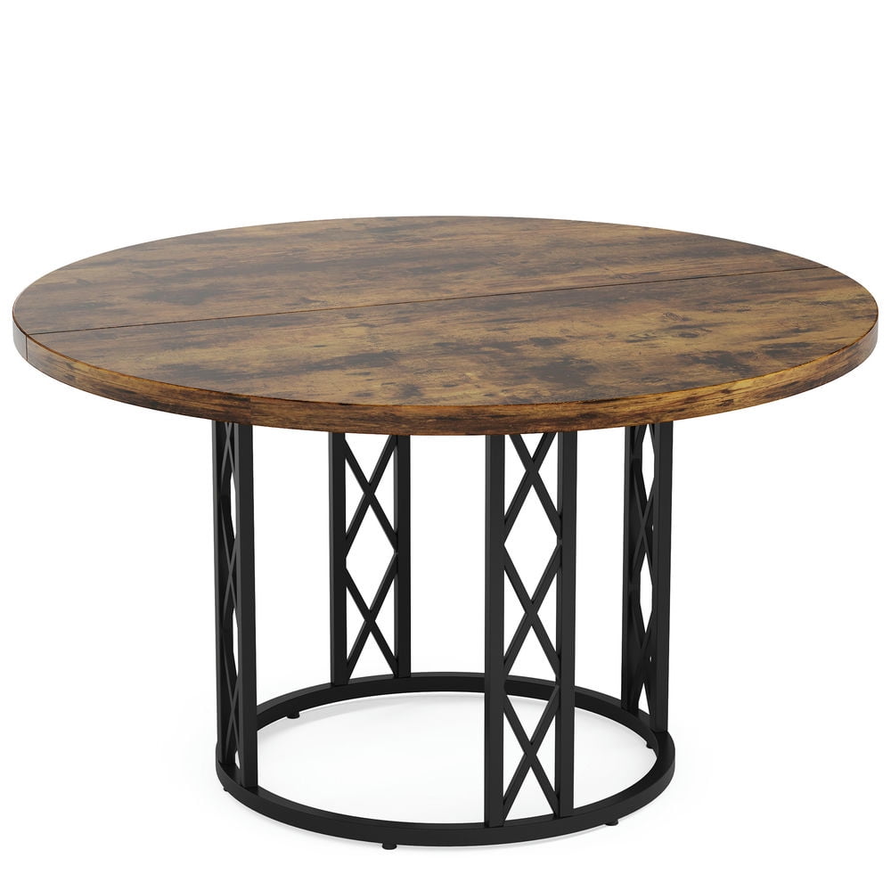 Canddidliike Round Dining Table for 4 People, 47" Kitchen Table with ...