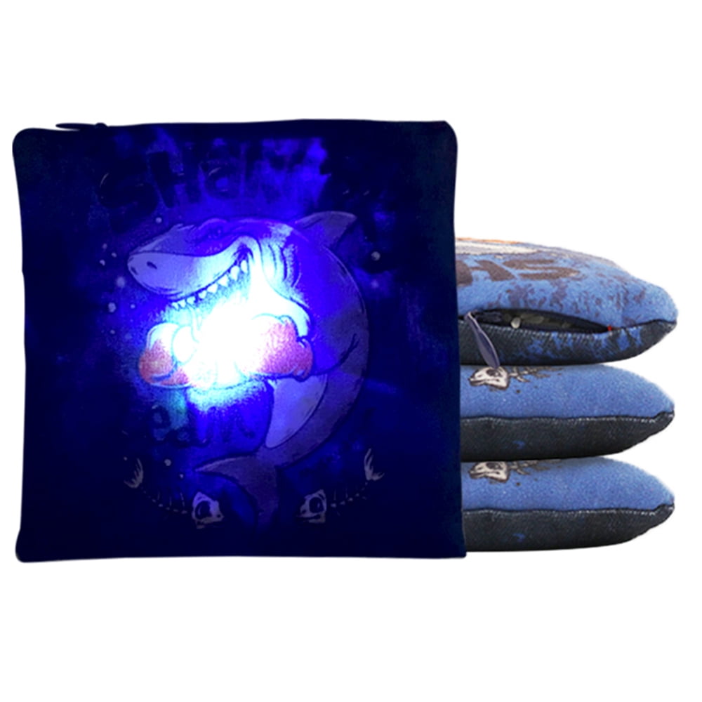 Canddidliike Set of 4 Led Light up Cornhole Bean Bags No Filler for ...