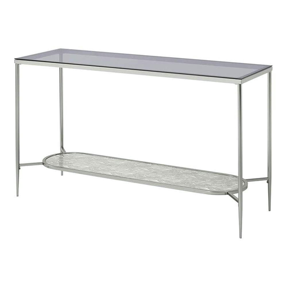 Canddidliike Sofa Table in Glass and Chrome, Versatile Table with ...