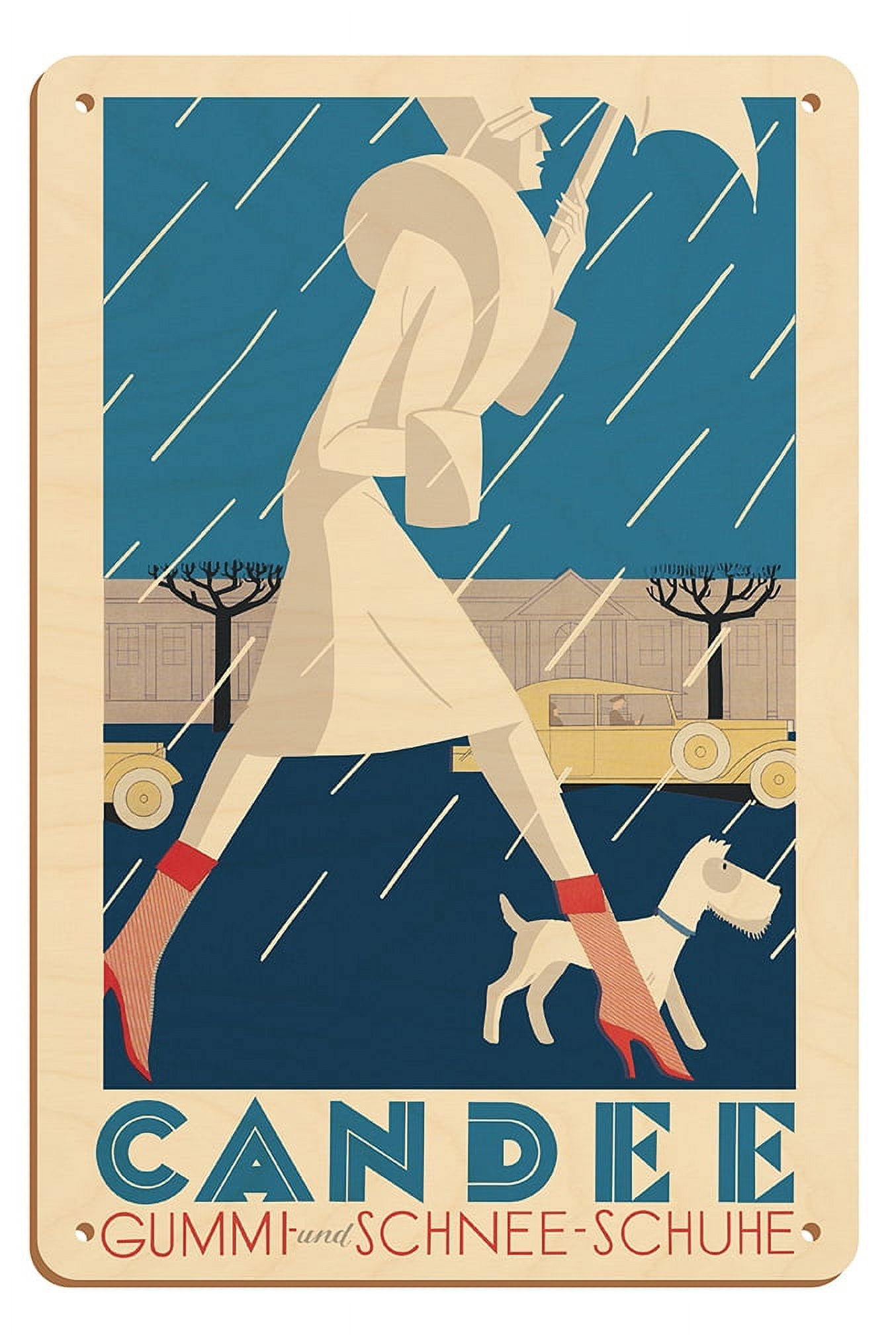 Candee - Rubber and Snow Shoes (Gummi und Schnee-Schuhe) - Vintage Advertising Poster by Franco ...