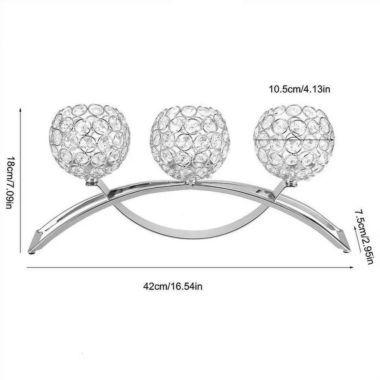 Candel Holder, european arch Candelabra Bowl Ball Crystal Candel Stick ...