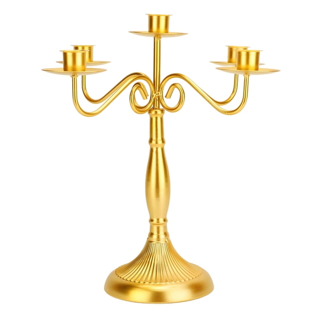 Candelabra 5 Arms Iron Elegant Candle Stick Candelabra For Wedding ...