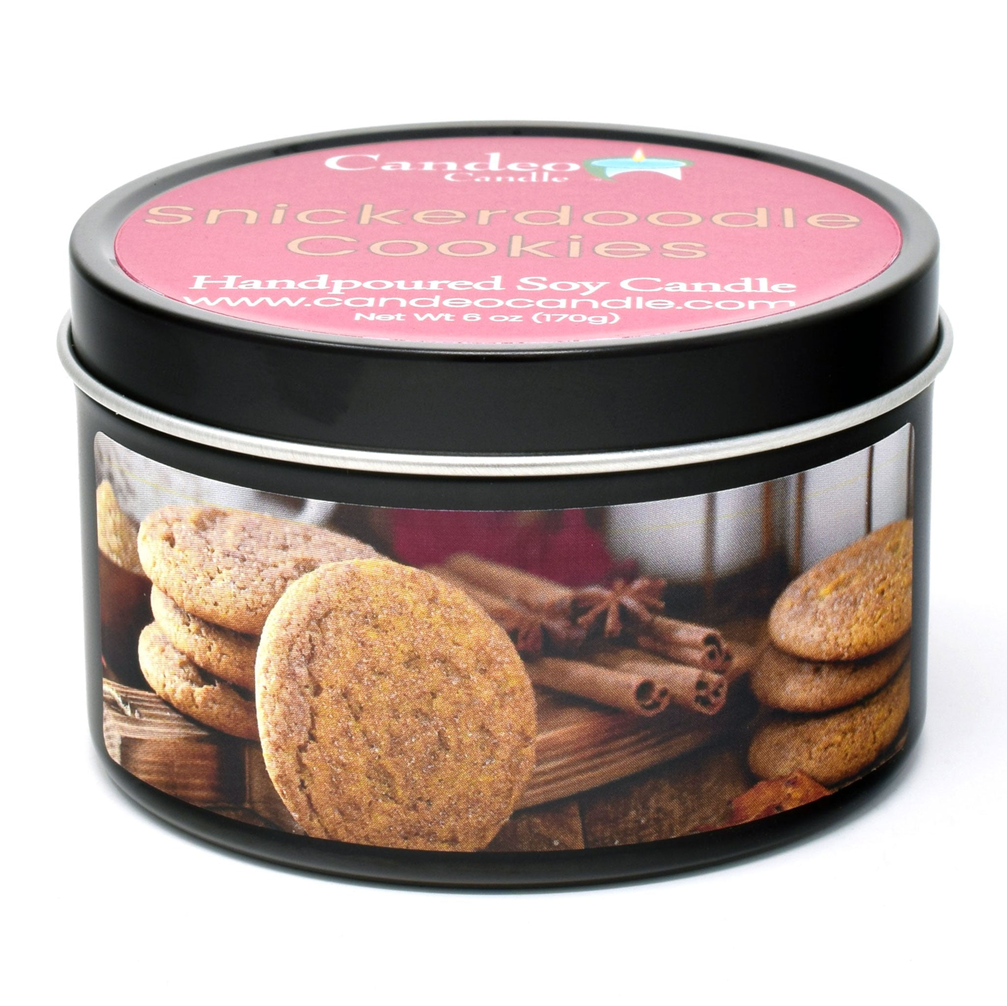 Candeo Candle, Snickerdoodle Cookies, Scented Soy Candle, 6oz Travel ...
