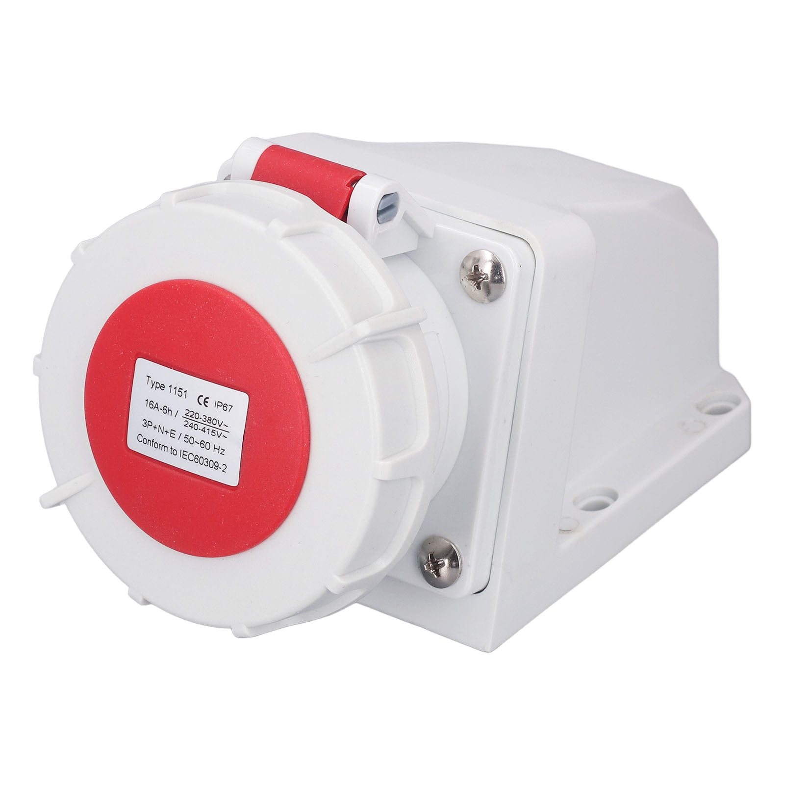 Candeon Industrial Connector Socket 16A 5 Pin 3P+N+E Surface Mount IP67 ...