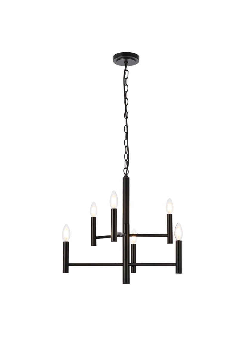 Candescent 6 Light Pendant in Black - Walmart.com
